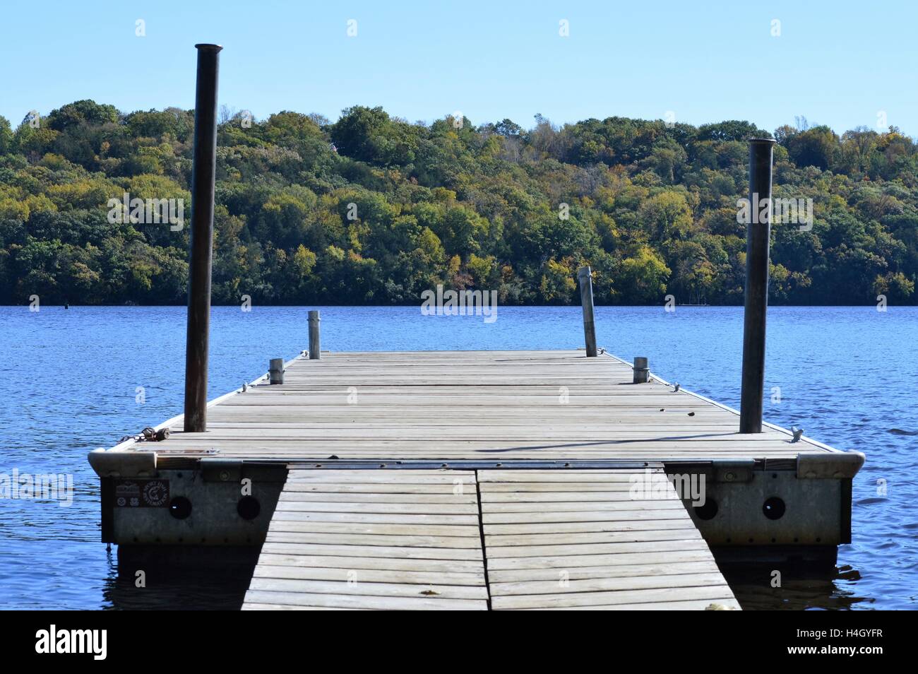 Dock in the River Stock Photo - Alamy