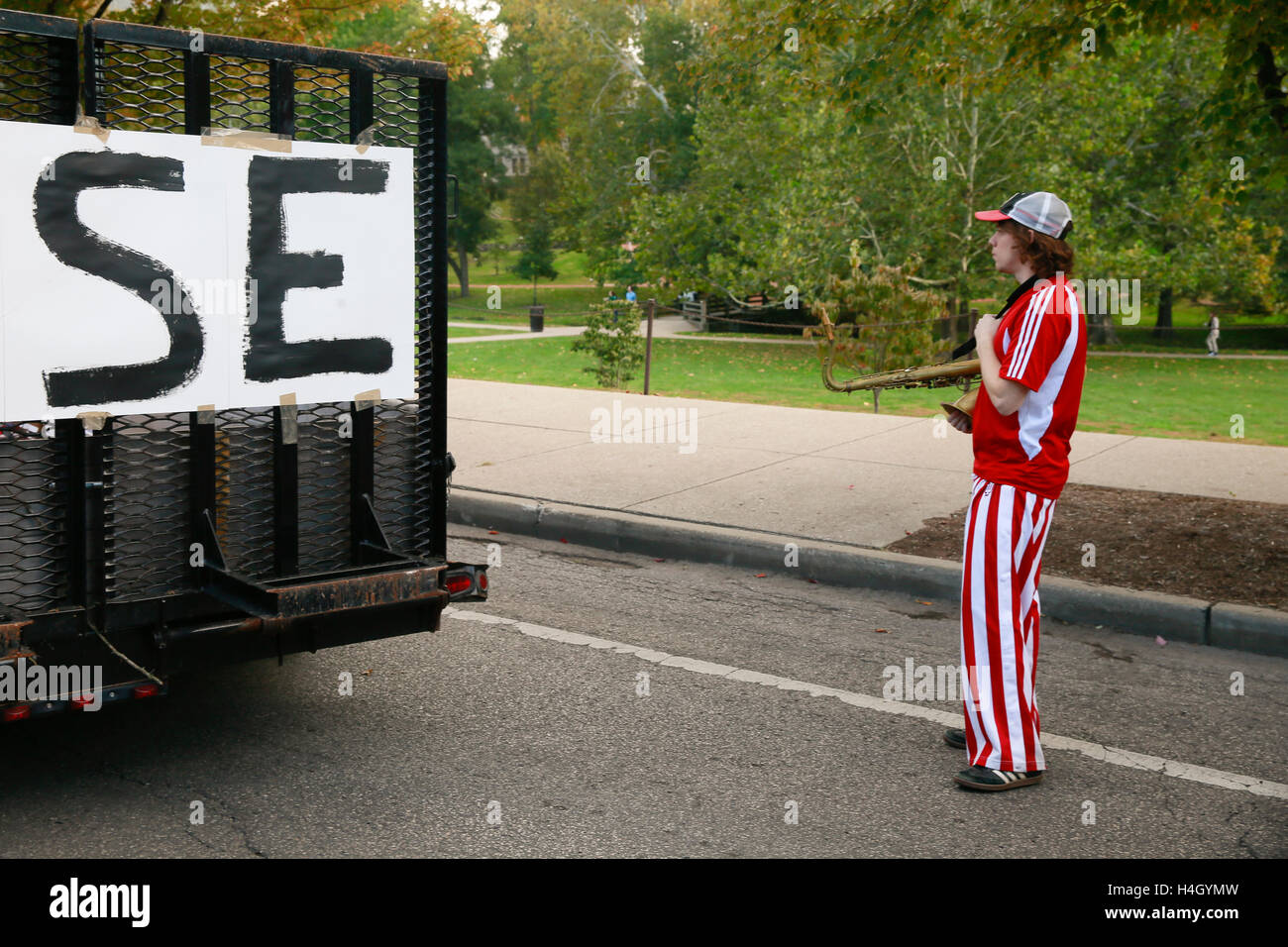 IU homecoming parade. (Photo by Jeremy Hogan Stock Photo - Alamy