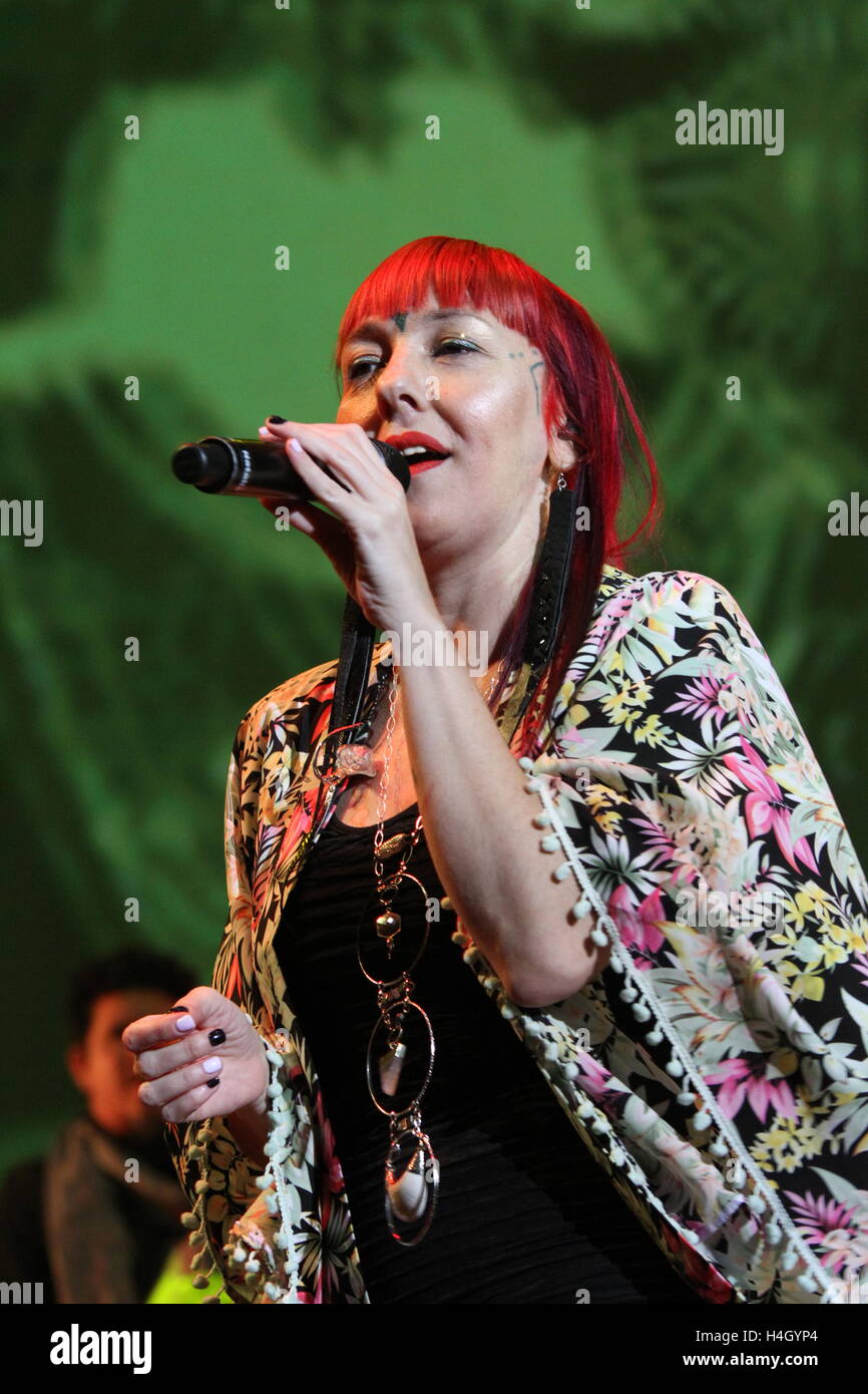 Singer Natalia Clavier of Thievery Corporation performs at the Colours ...