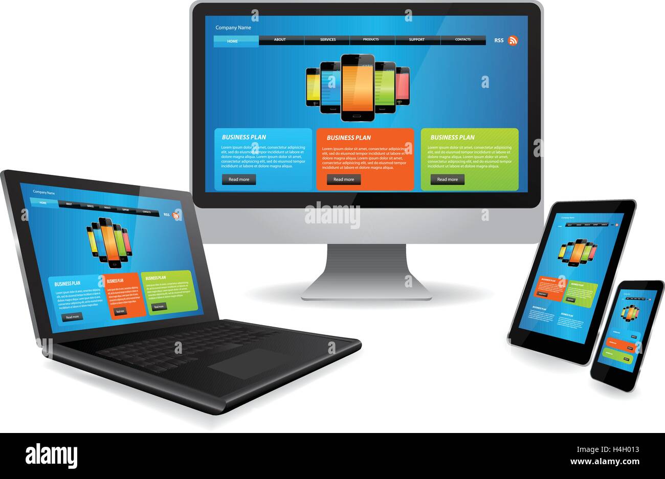 Tablet templates Stock Vector Images - Alamy