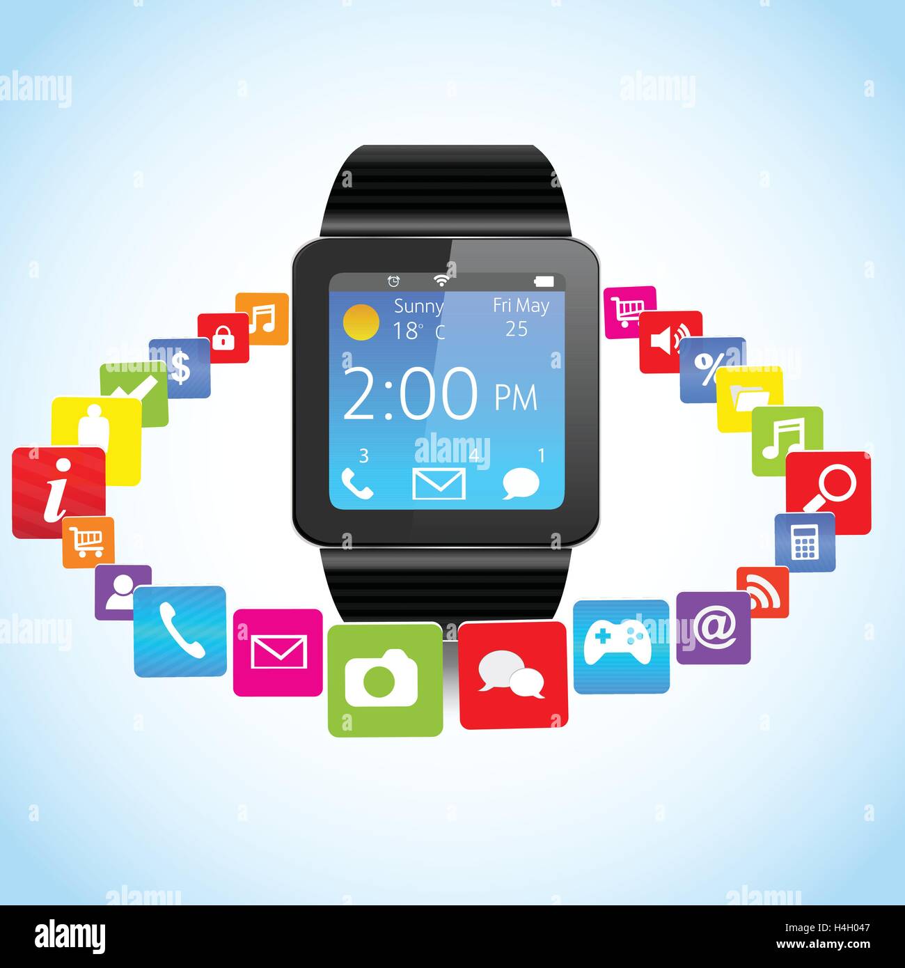 Electronic watch vector vectors hi-res stock photography and images - Alamy