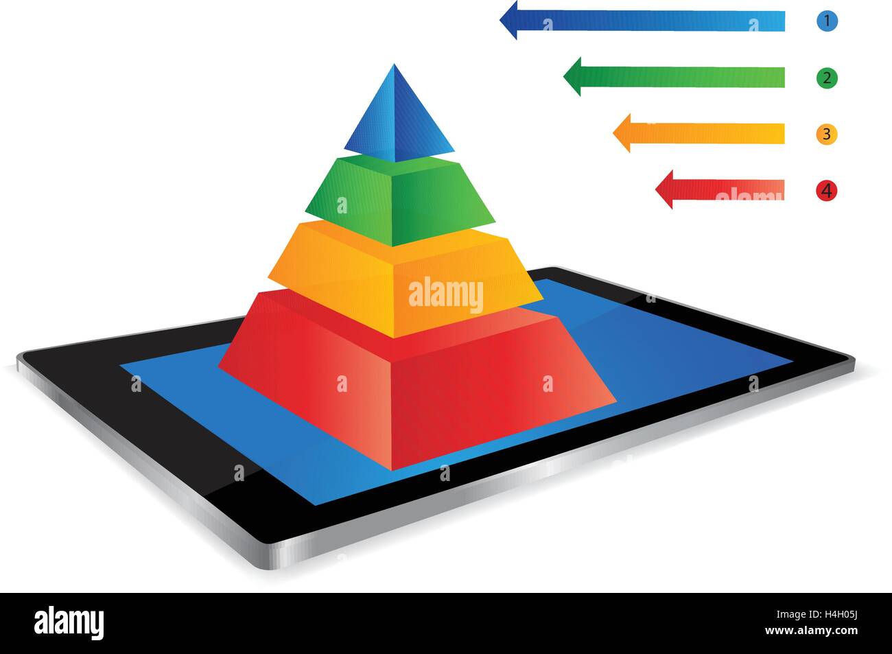 Tablet screen with 3d graph Stock Vector Image & Art - Alamy