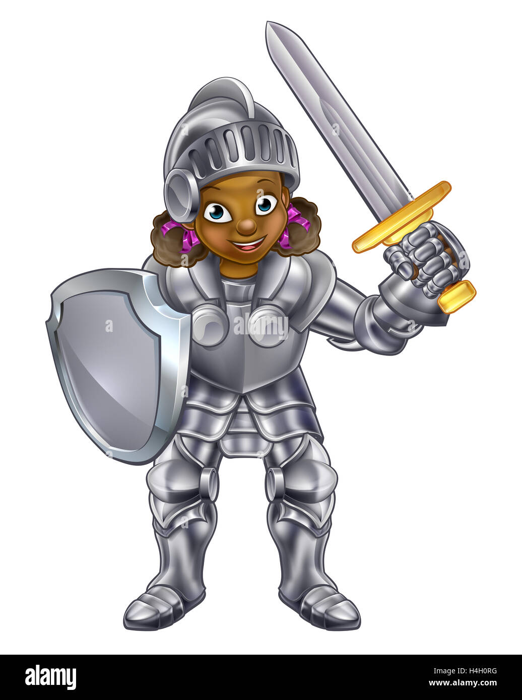 Cartoon knight in armor sword hi-res stock photography and images - Alamy