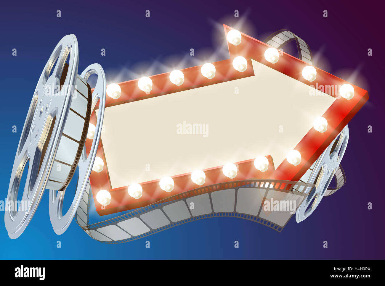Neon light arrow hi-res stock photography and images - Alamy