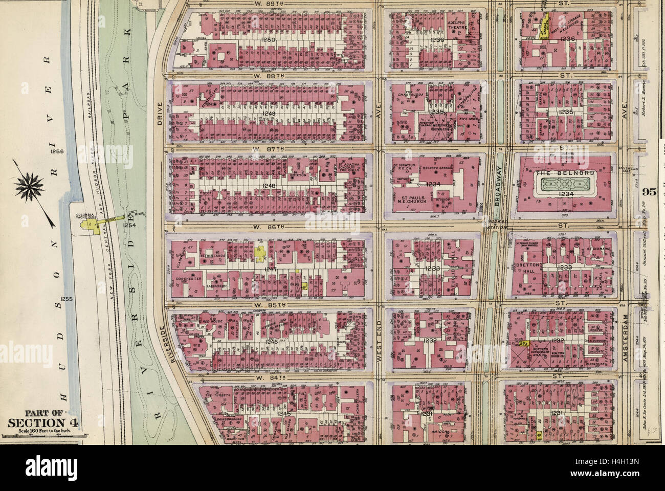 Part of Section 4 : Plate 94, New York, USA Stock Photo - Alamy