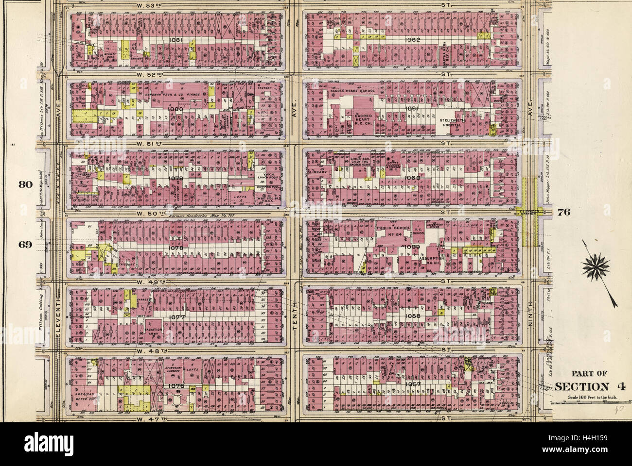Part of Section 4 : Plate 75, New York, USA Stock Photo - Alamy