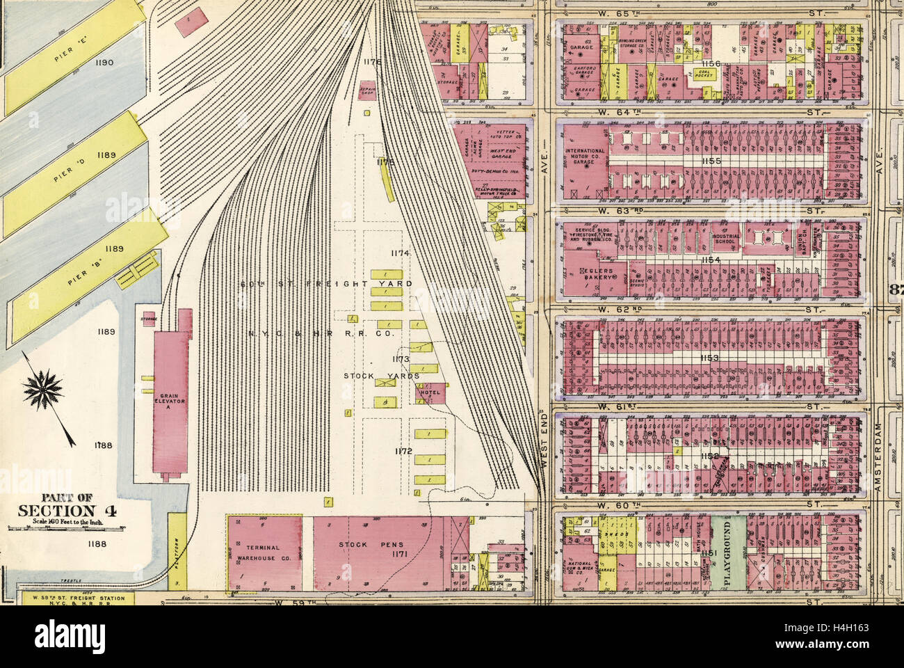 Part of Section 4 : Plate 86, New York, USA Stock Photo - Alamy