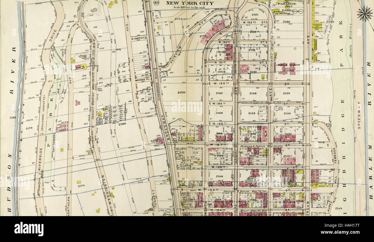 Map of harlem hi-res stock photography and images - Alamy