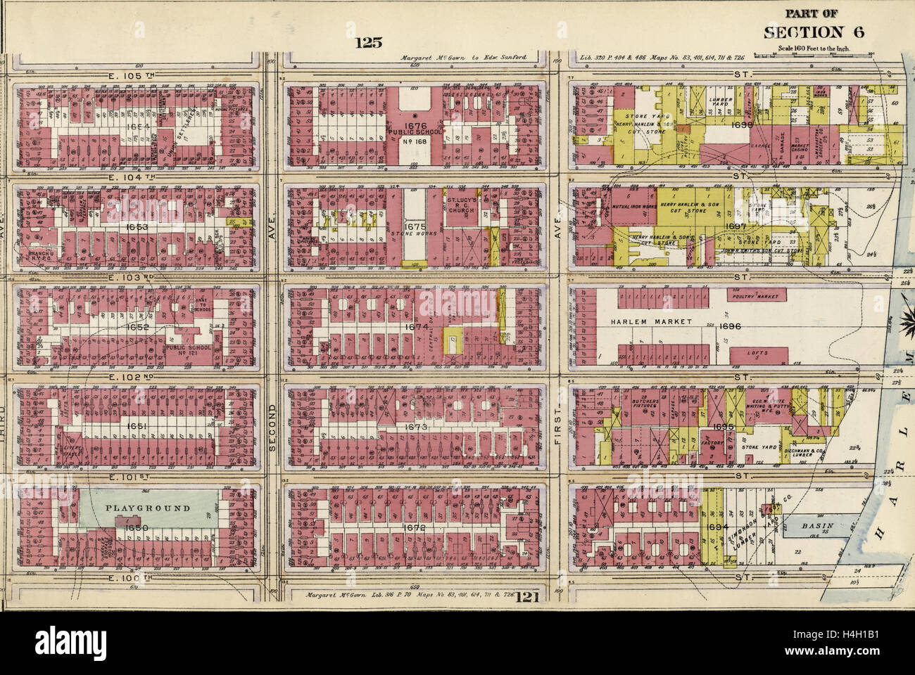 Part of Section 6: Plate 123, New York, USA Stock Photo - Alamy