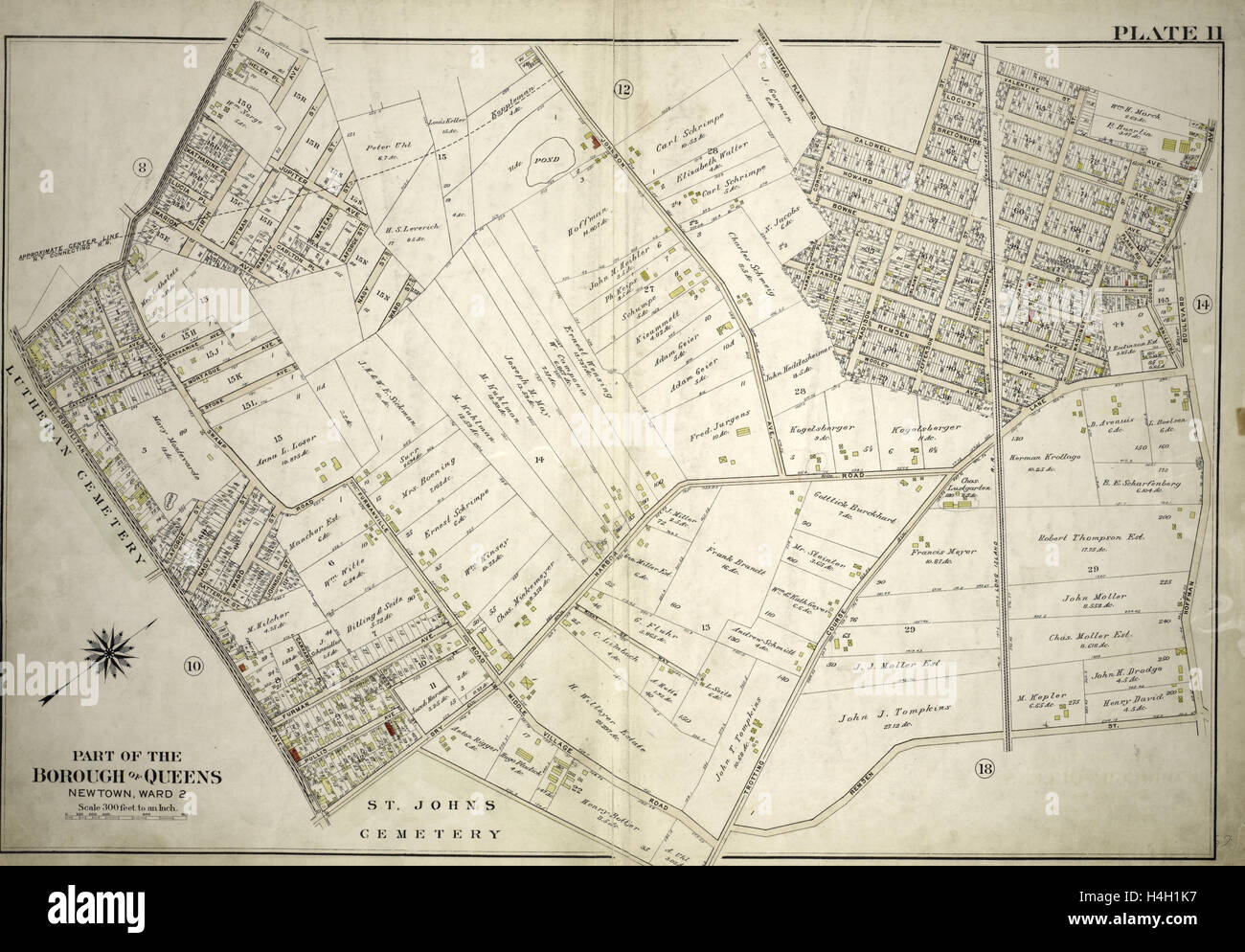 Part of the Borough of Queens, New town, Ward 2, New York, USA Stock ...