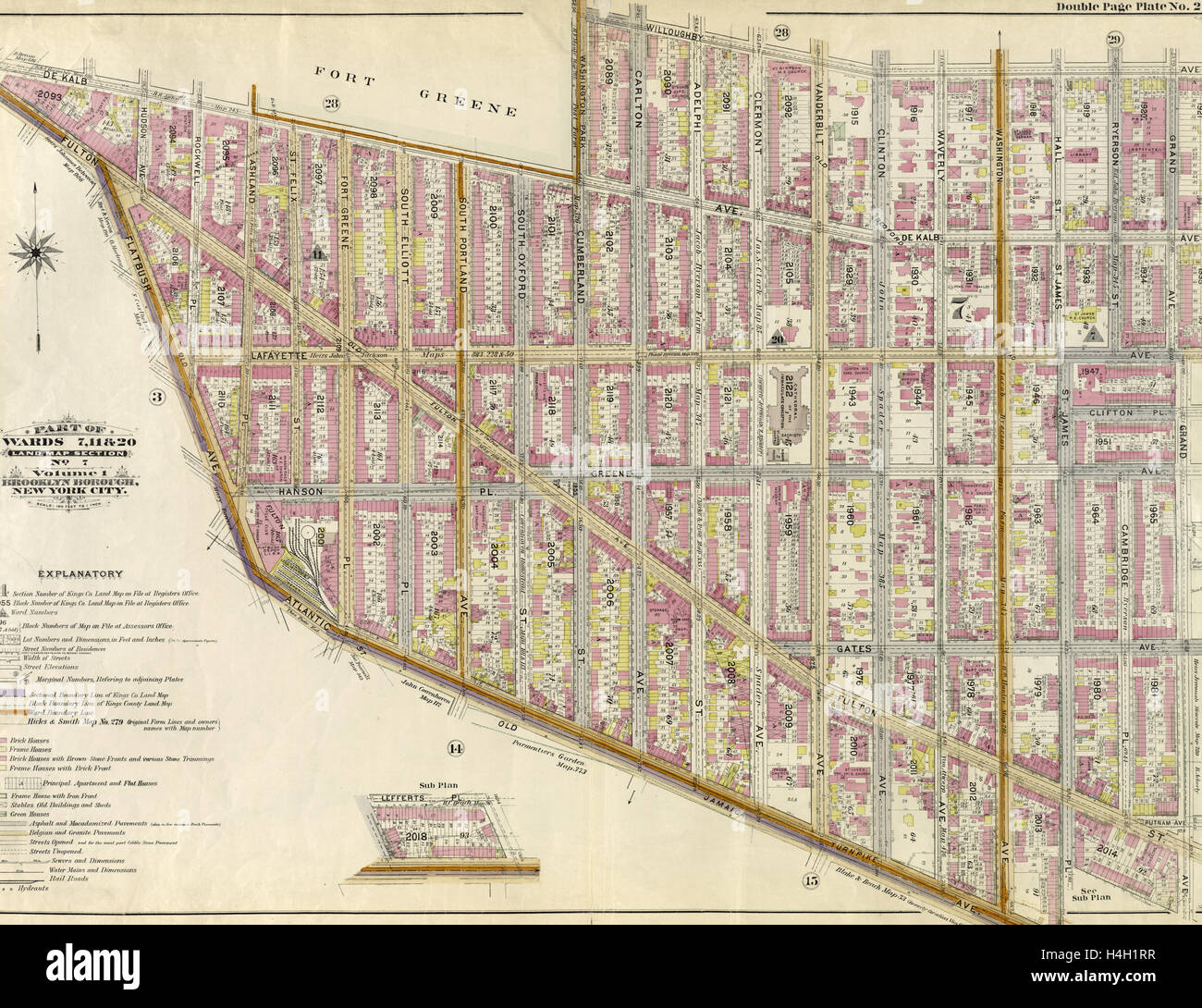 Old map of flatbush hi-res stock photography and images - Alamy