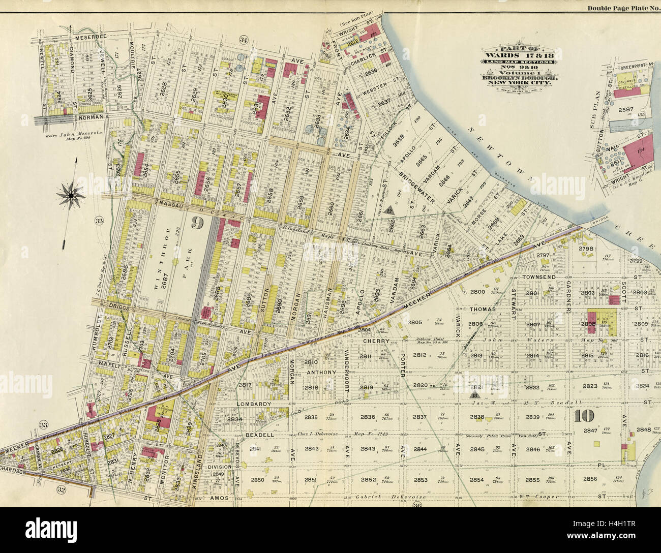 Part of Wards 17 & 18. Land Map Sections, No. 9 & 10, Volume 1 ...