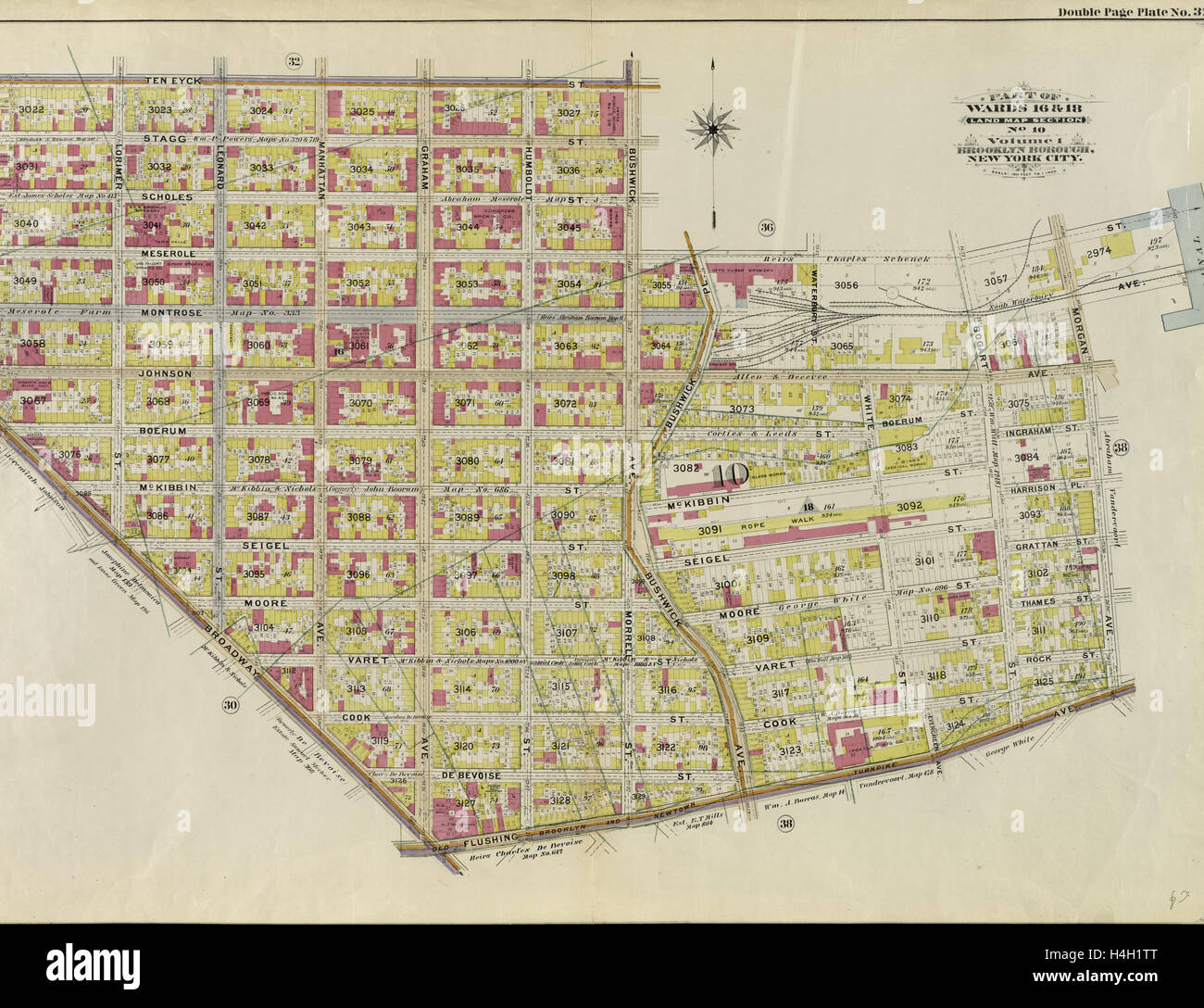 Part of Wards 16 & 18. Land Map Section, No. 10, Volume 1, Brooklyn ...