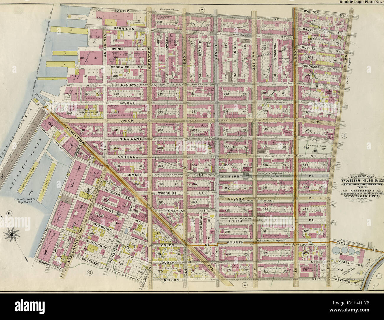 Part of Wards 6,10 & 12. Land Map Section, No. 2, Volume 1, Brooklyn ...