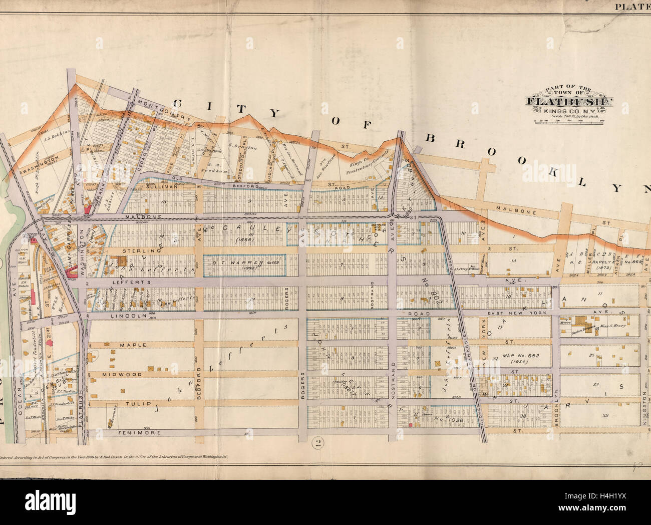 Plate 1: Bounded by Montgomery Street, New York Avenue, Malbone Street ...