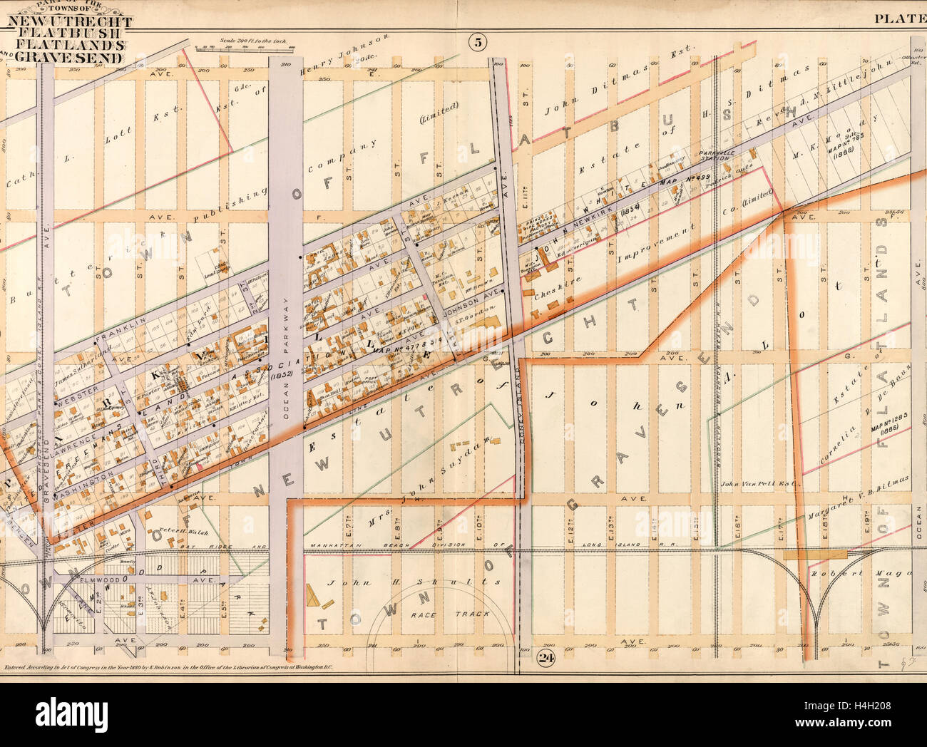 Map of flatbush hi-res stock photography and images - Alamy