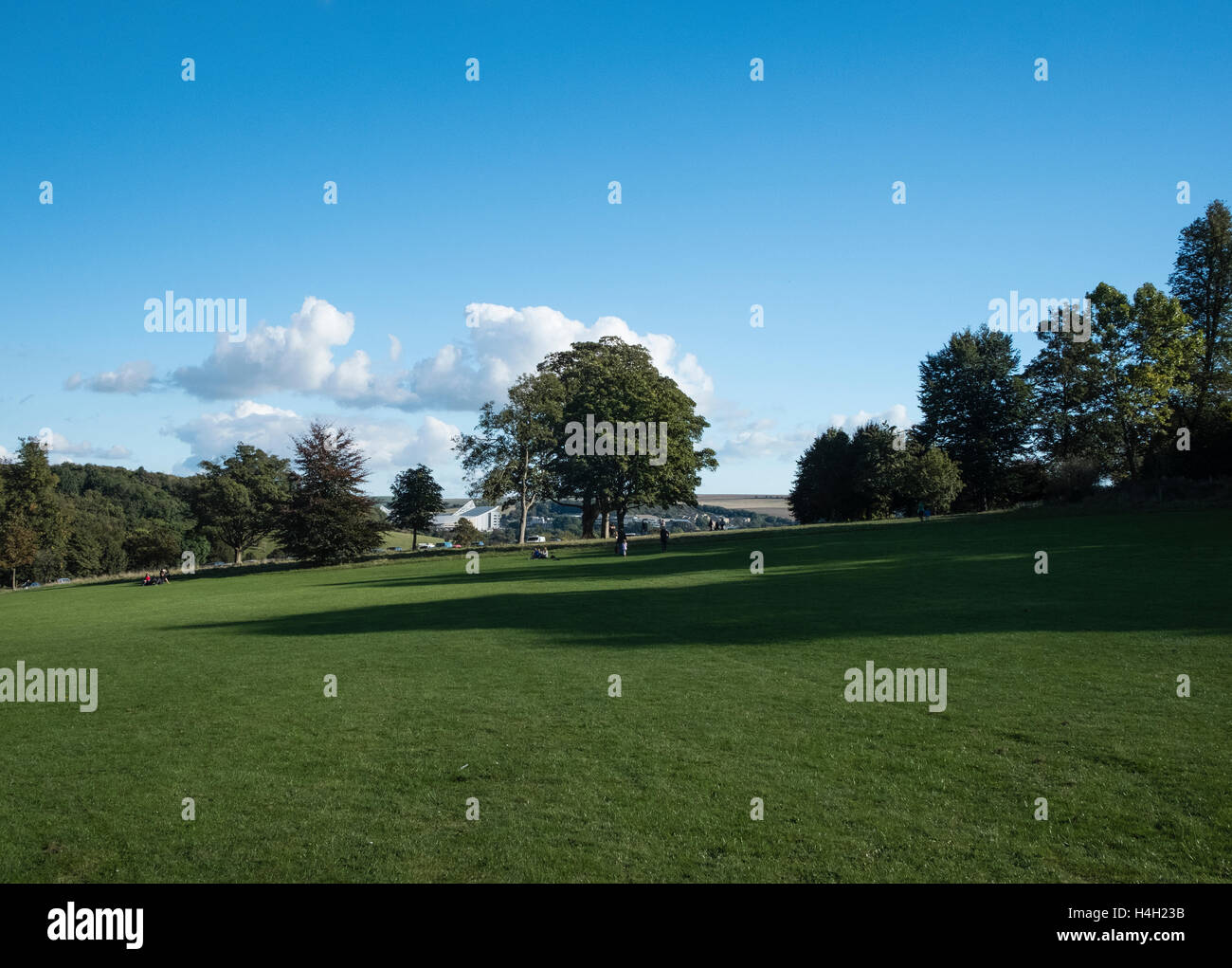 Enjoying the early Autumn sunshine at Stanmer Park Brighton Stock Photo ...