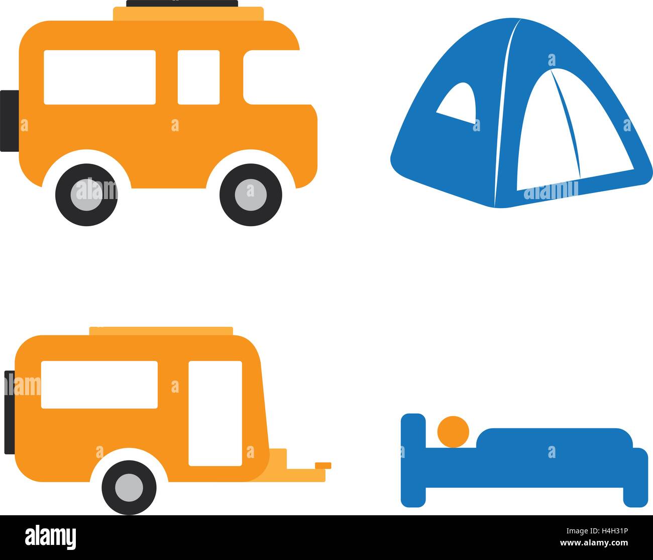 Camping and Caravan Design Concept. AI 10 Supported Stock Vector Image ...