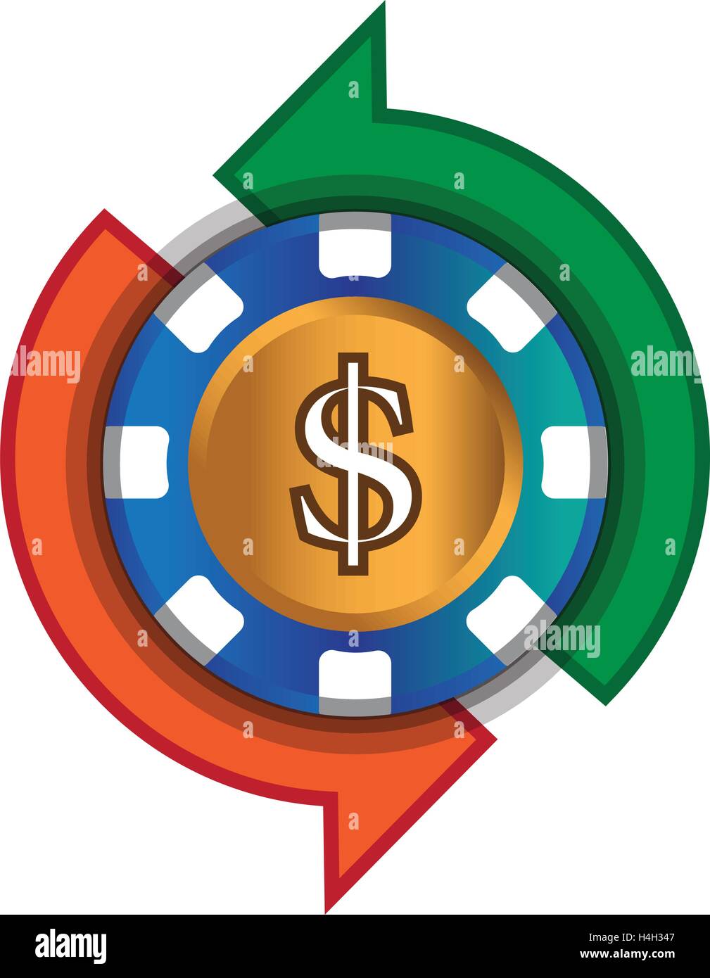 Dollar-Coin Theme Design for Casino Concept. AI 10 Supported Stock ...