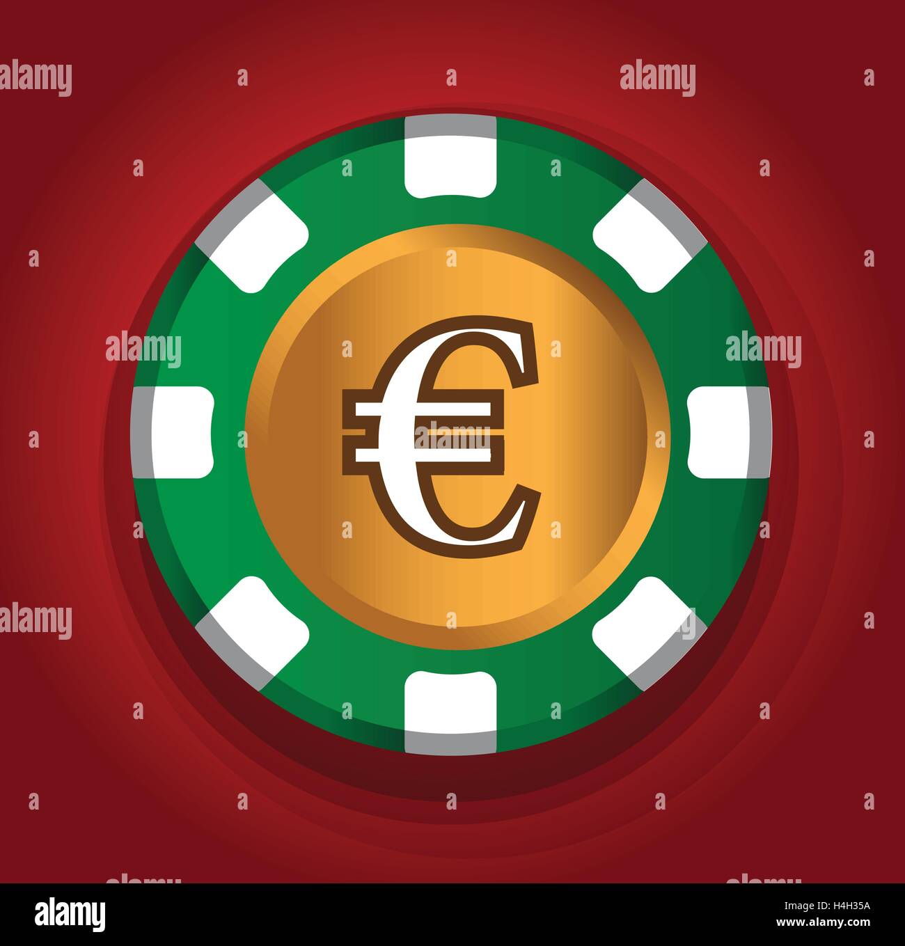Euro-Coin Theme Design for Casino Concept. AI 10 Supported Stock Vector ...