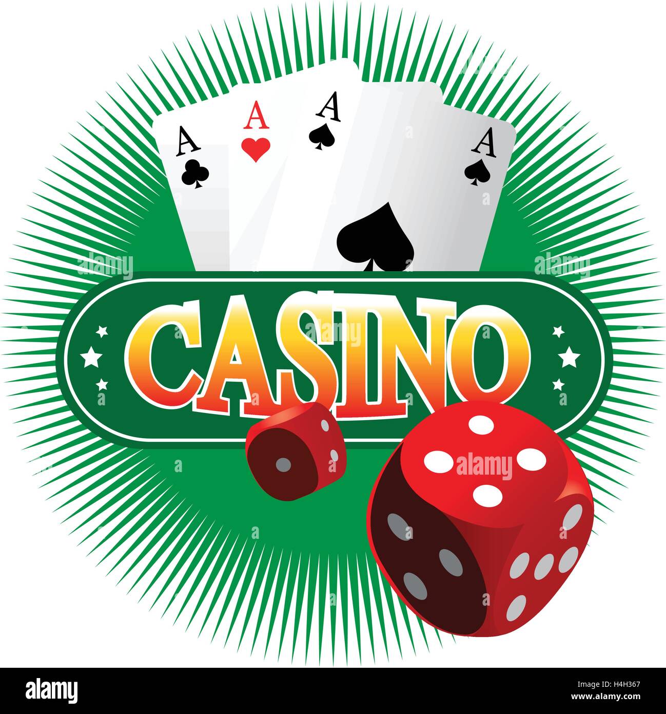 Playing card dice concept Stock Vector Images - Alamy