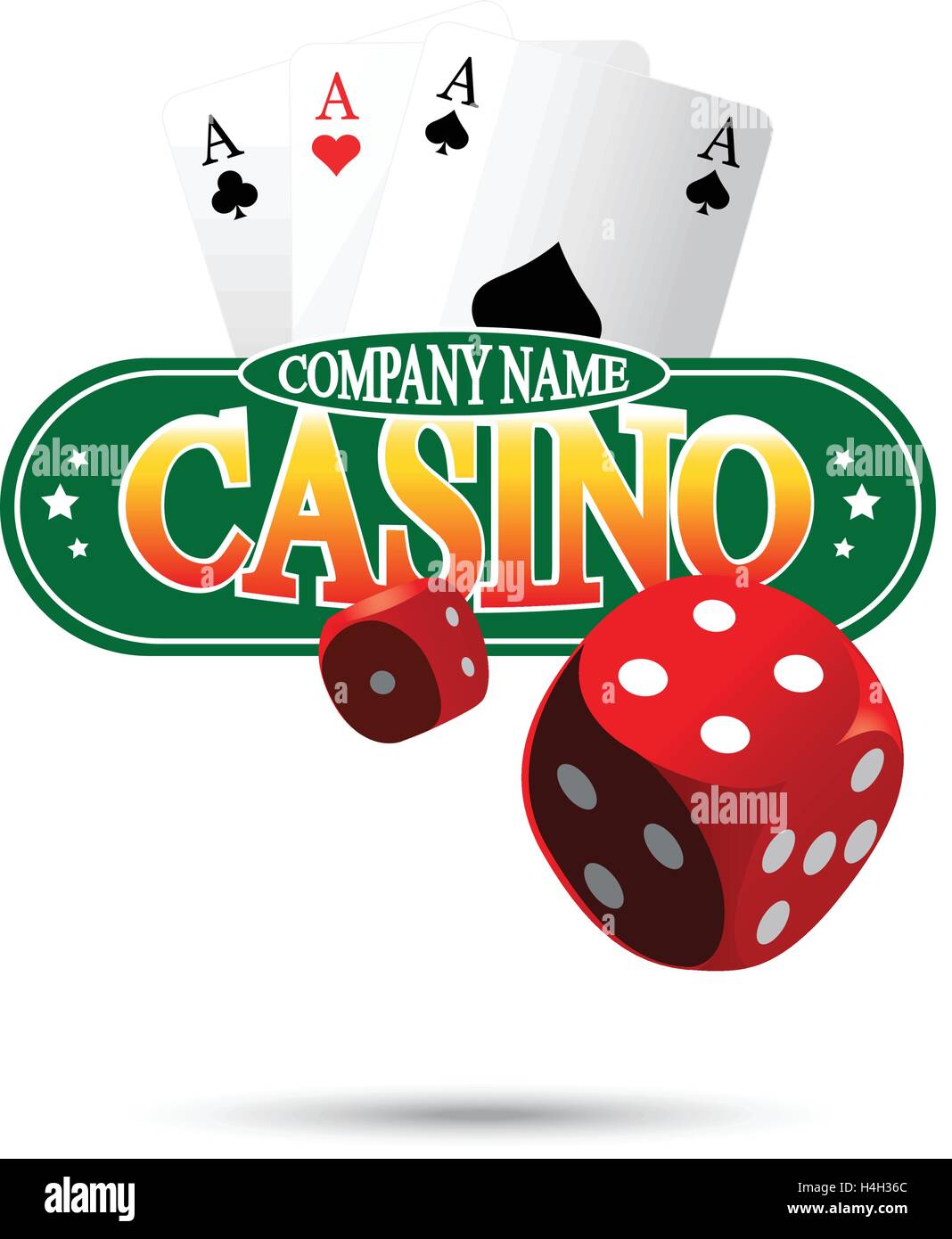 Playing card dice concept Stock Vector Images - Alamy