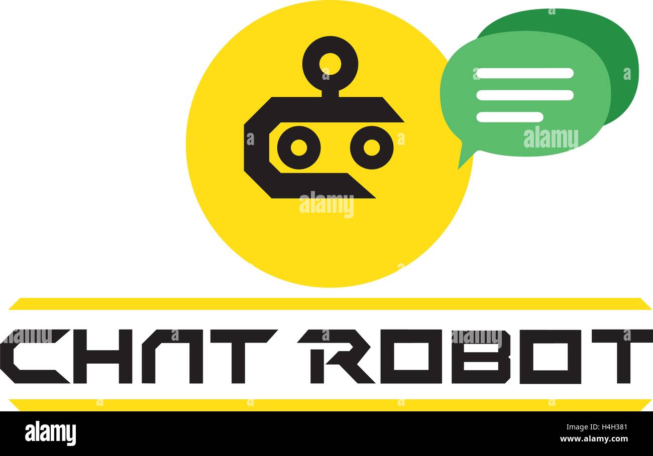 Chat Robot Logo Design Concept. AI 10 Supported Stock Vector Image ...