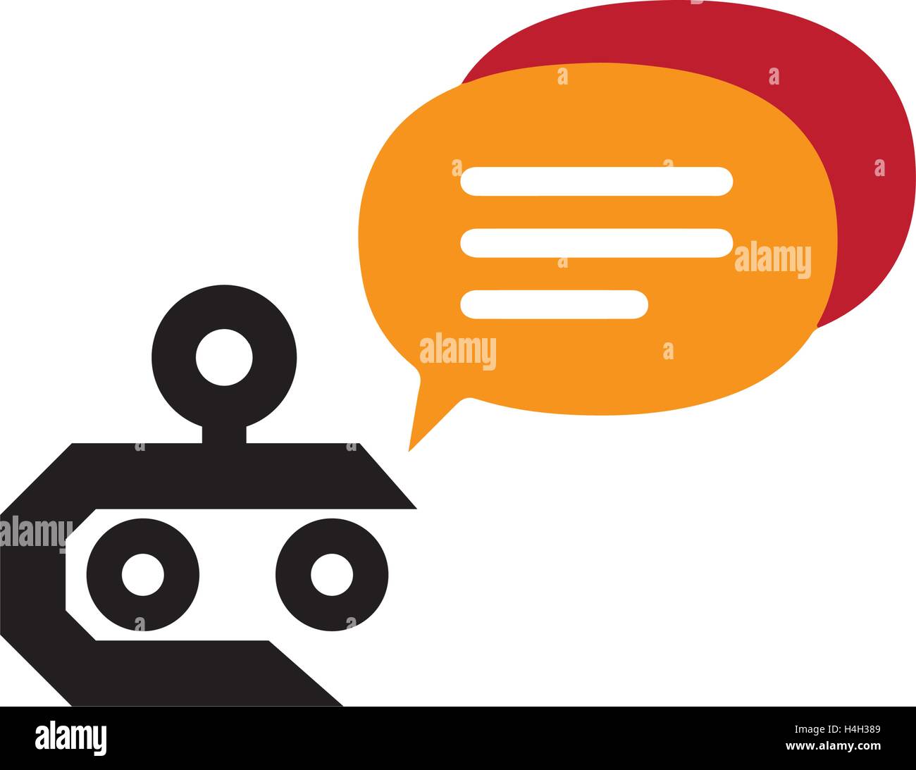 Chat Robot Design Concept. AI 10 Supported Stock Vector Image & Art - Alamy