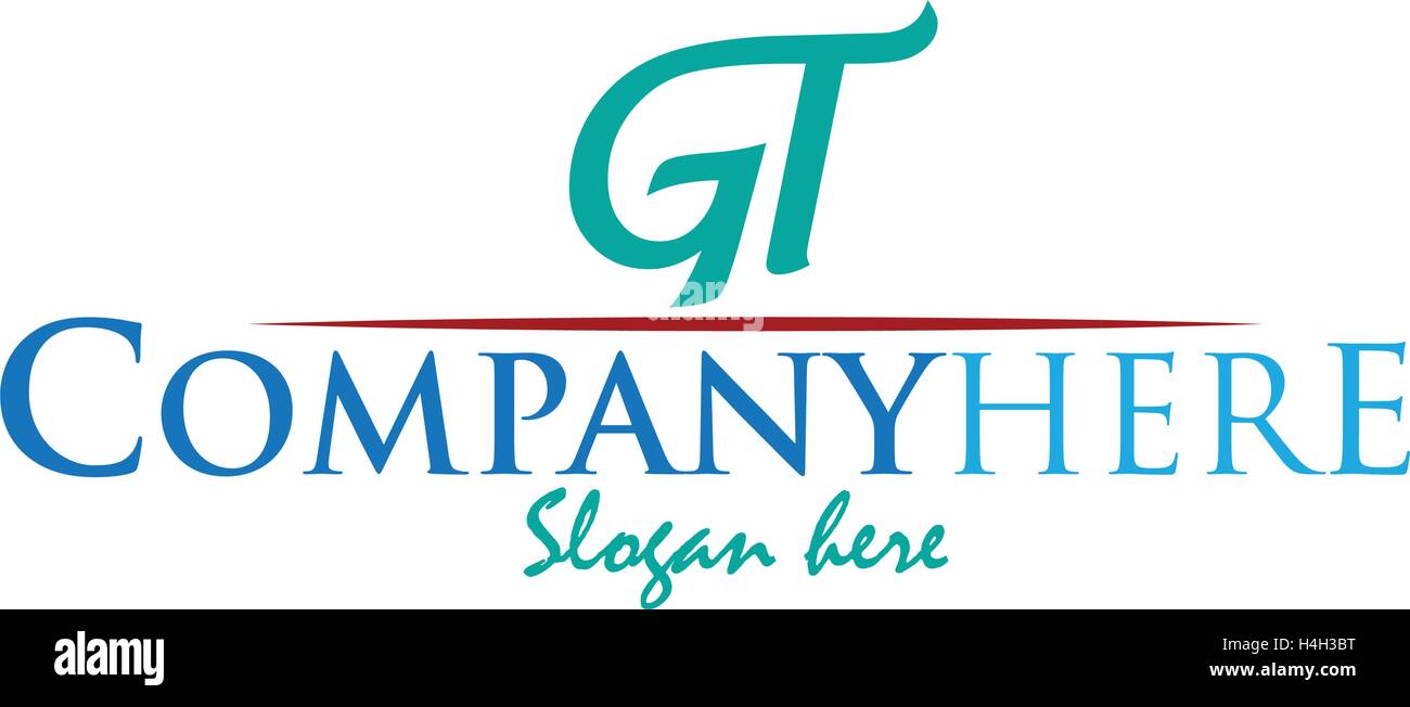 For GT text concept logo design Stock Vector Image & Art - Alamy