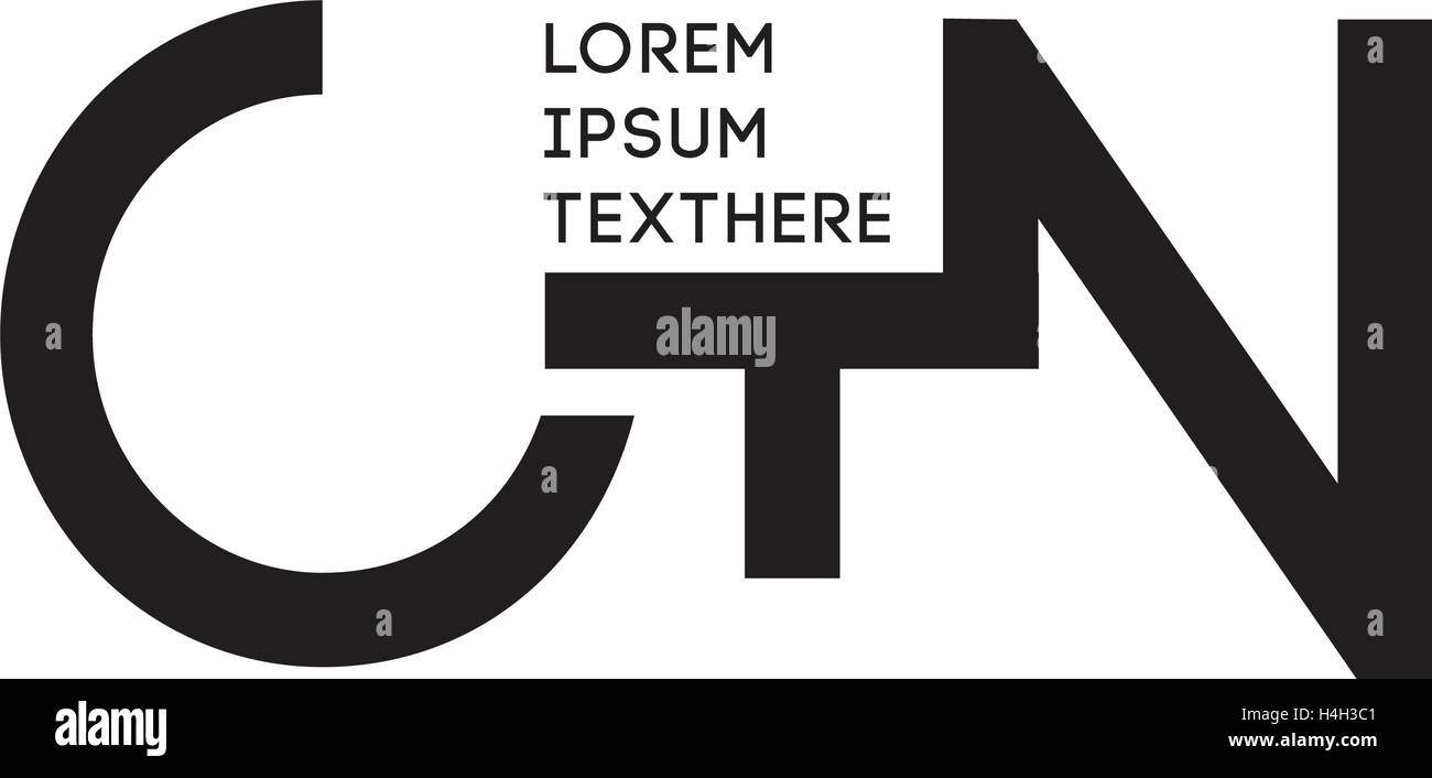 Ctn logo design Stock Vector Images - Alamy