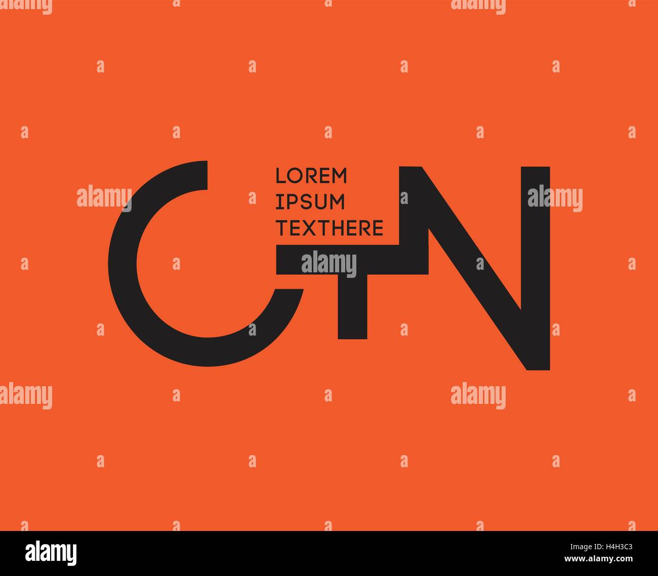 Ctn logo design Stock Vector Images - Alamy