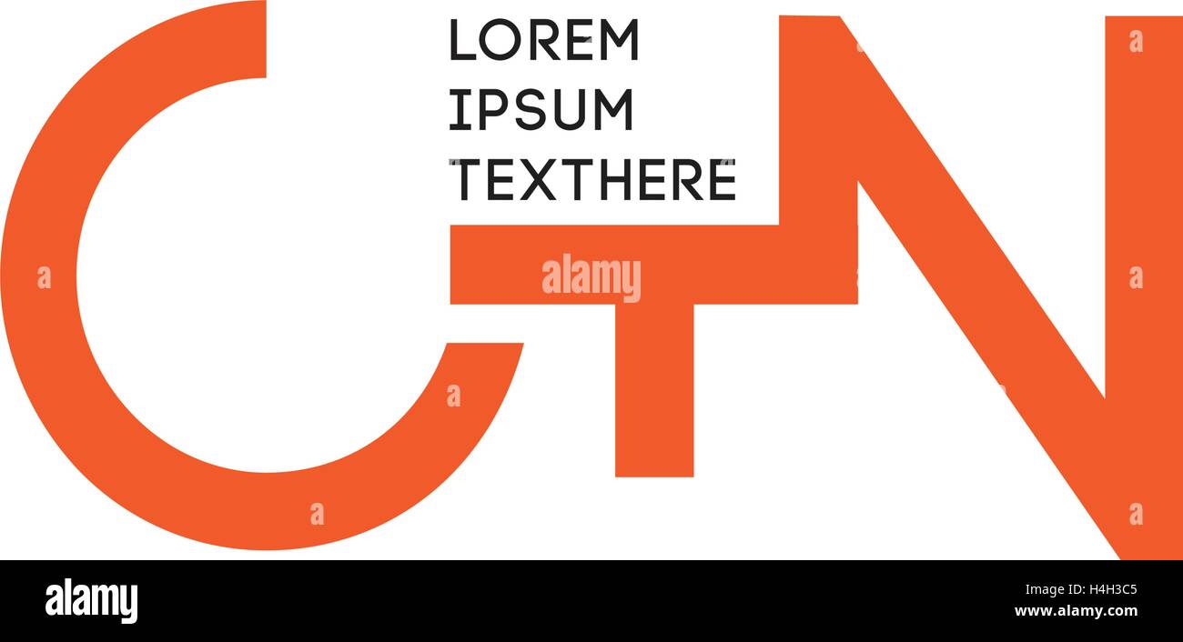 Ctn logo design Stock Vector Images - Alamy