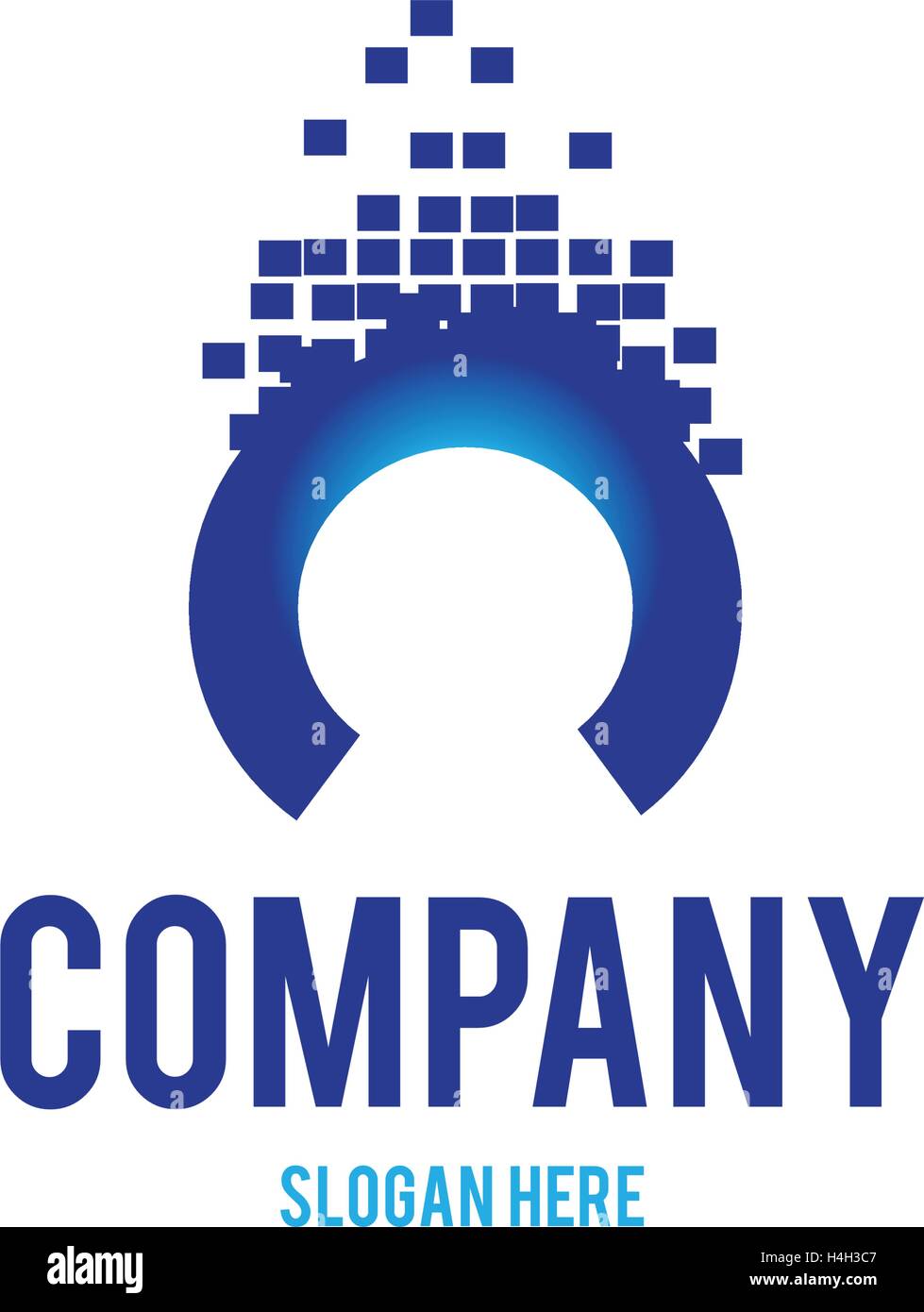 Digital Technology Logo Concept. AI 10 supported Stock Vector Image ...