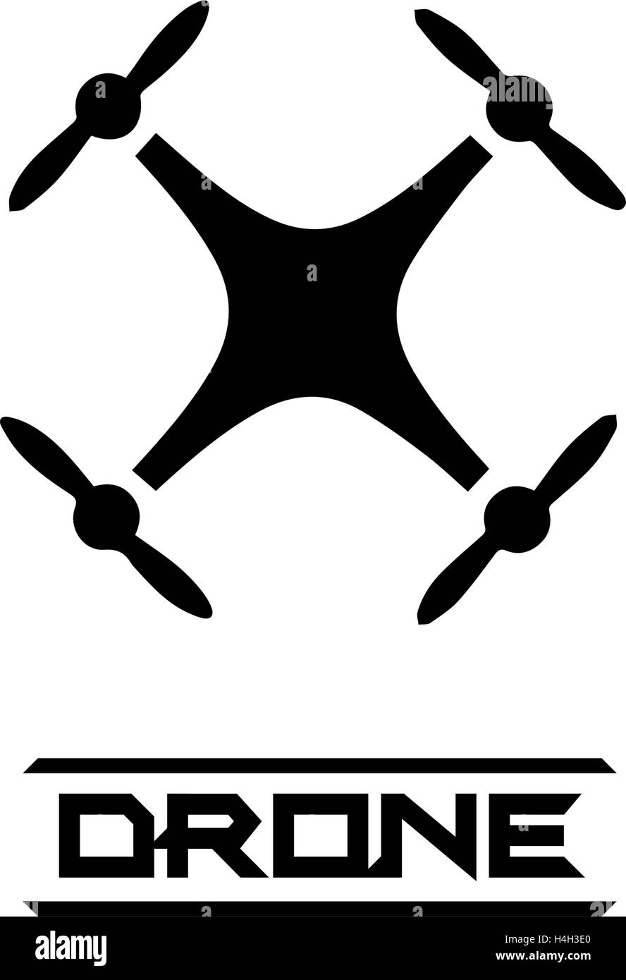 White drone delivery concept icon Black and White Stock Photos & Images ...