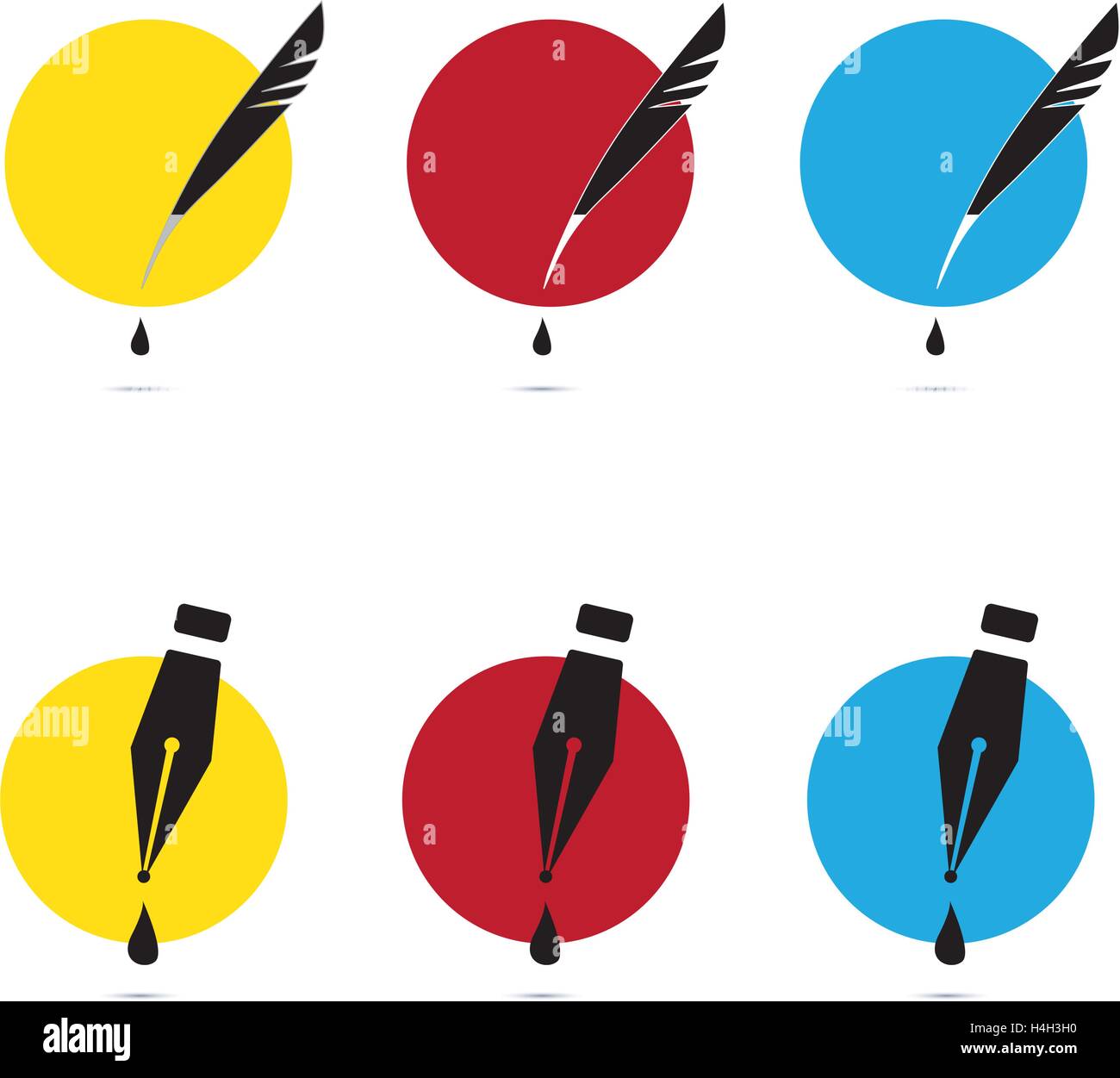 Classic pen design icons. AI 10 supported Stock Vector Image & Art - Alamy