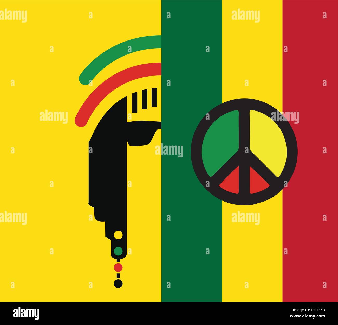 Reggae Culture Concept Design. AI 10 Supported Stock Vector Image & Art ...