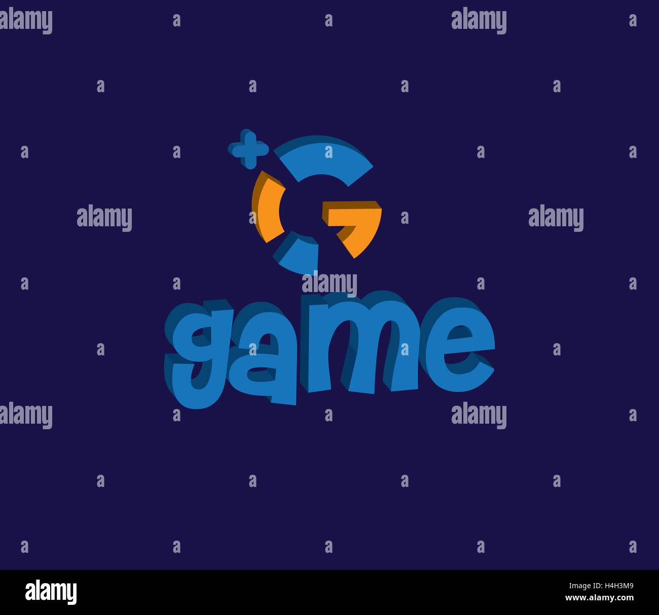Game Logo Design Concept. AI 10 supported Stock Vector Image & Art - Alamy