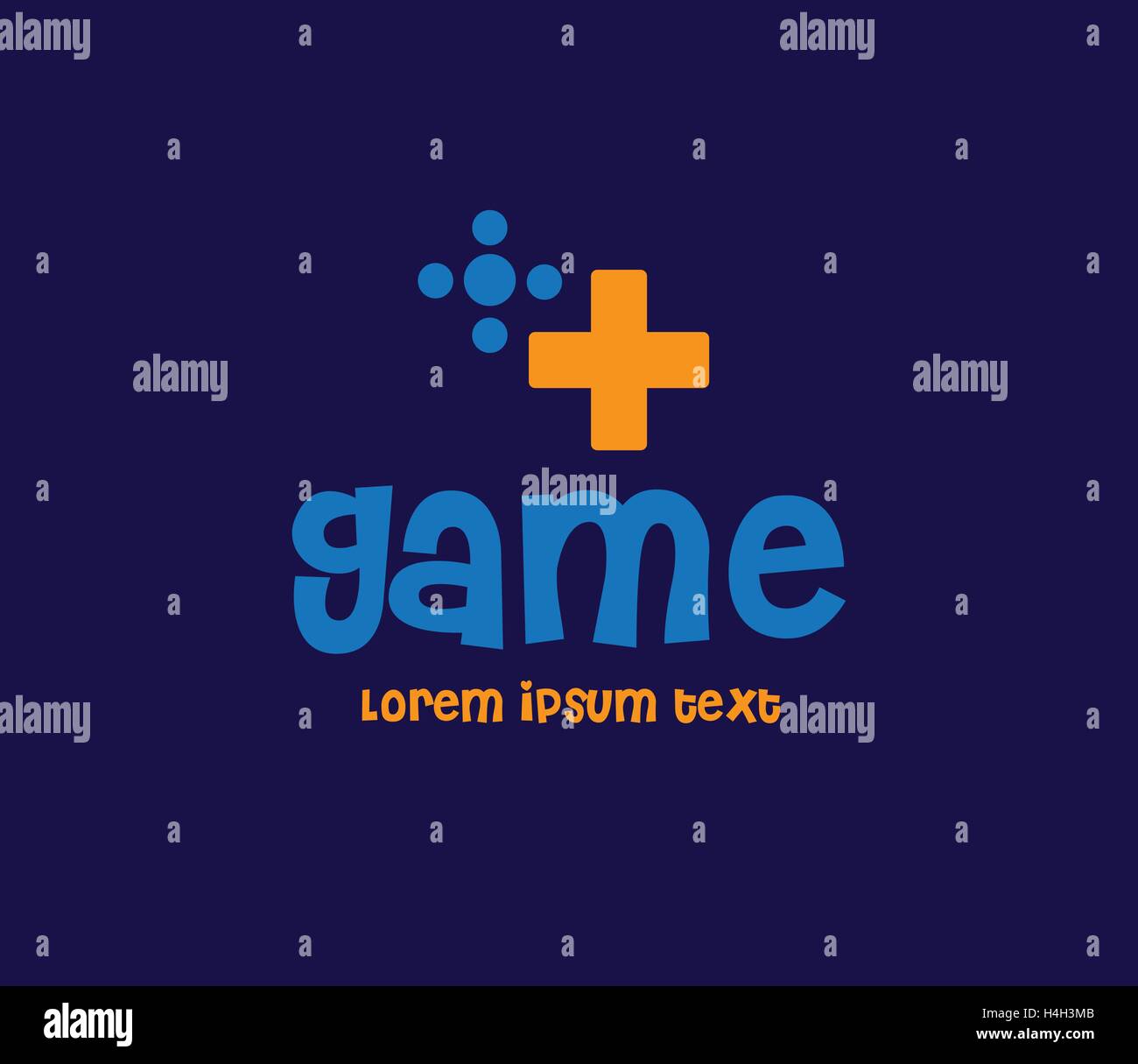 Game Logo Design Concept. AI 10 supported Stock Vector Image & Art - Alamy
