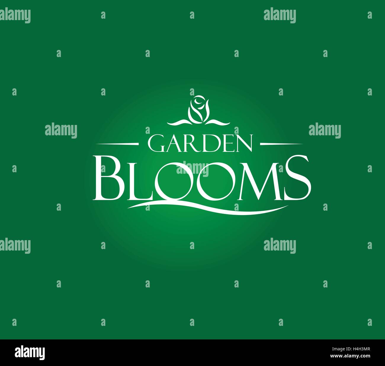 Garden Blooms Logo Concept. AI 10 supported Stock Vector Image & Art ...