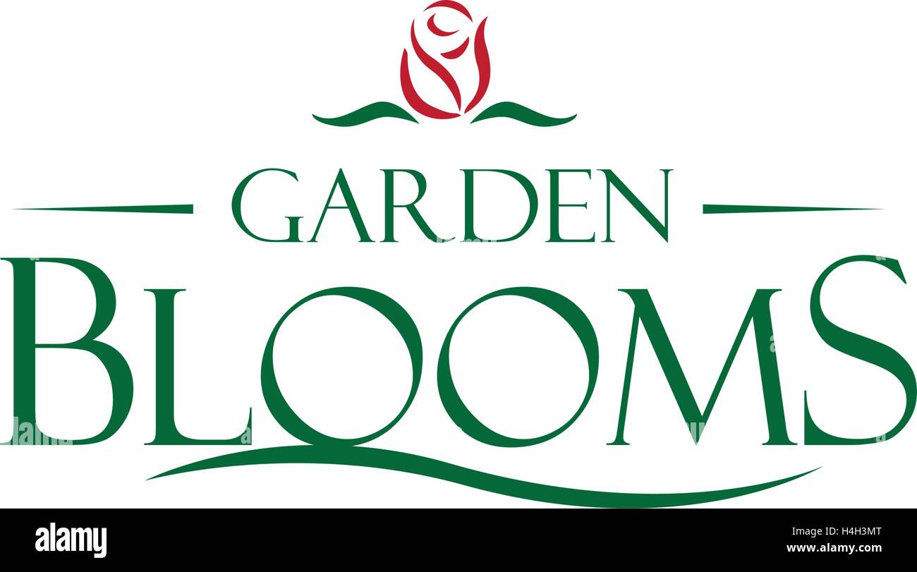 Garden Blooms Logo Concept. AI 10 supported Stock Vector Image & Art ...