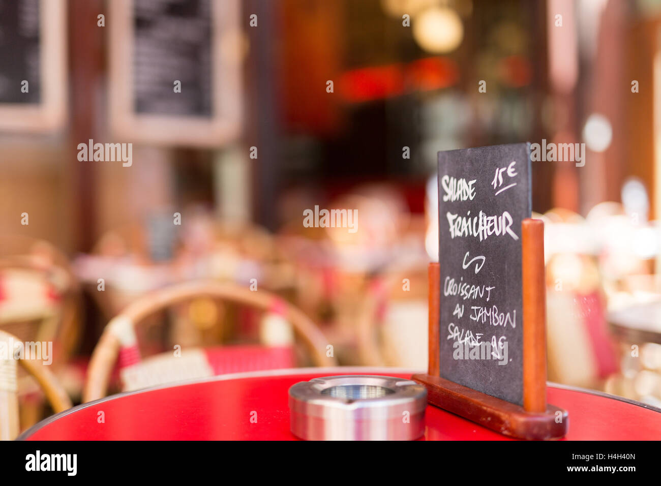 Paris, France : August 13, 2016 - Menu board outside a french ...