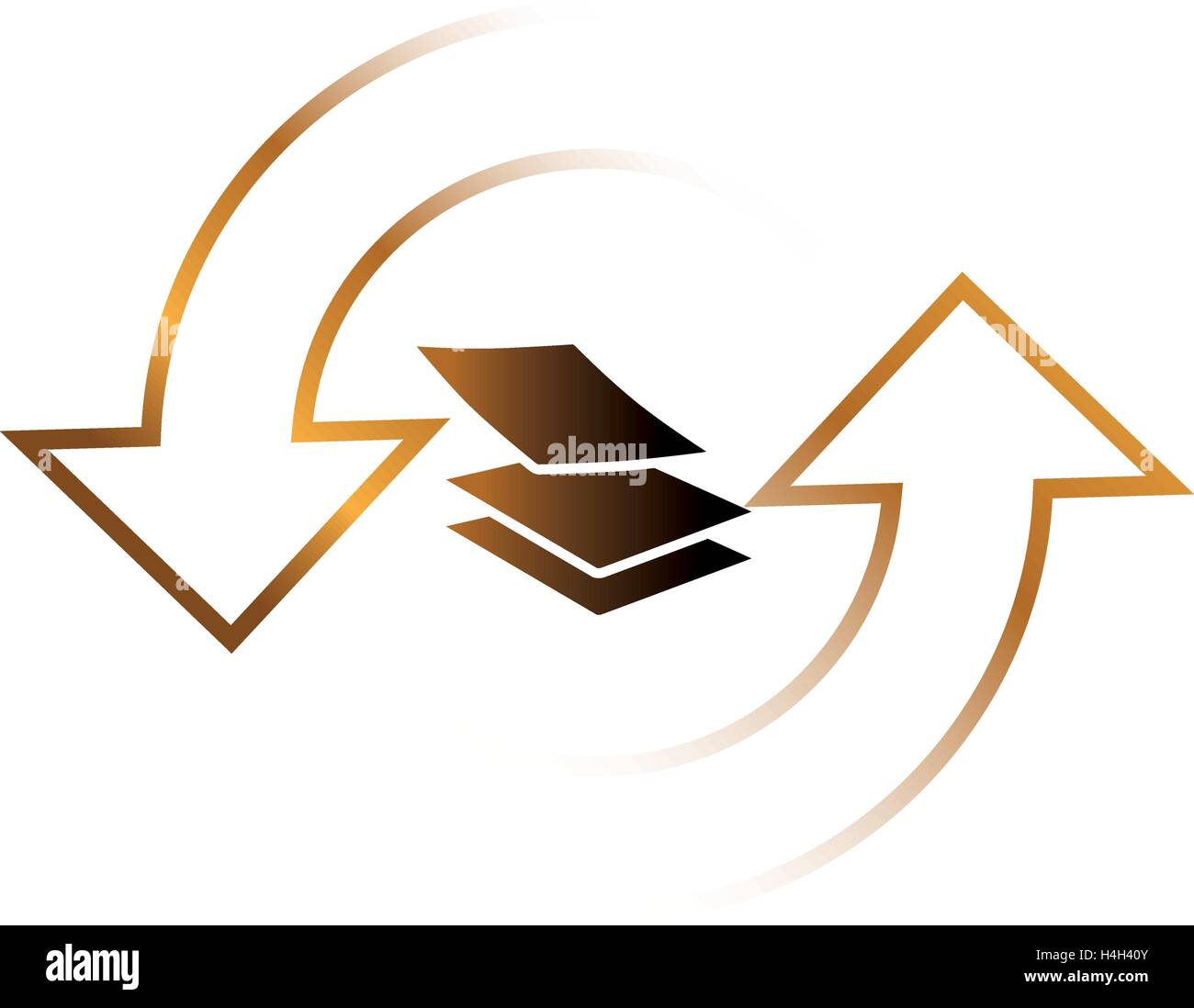 Concept paper recycling used Stock Vector Images - Alamy