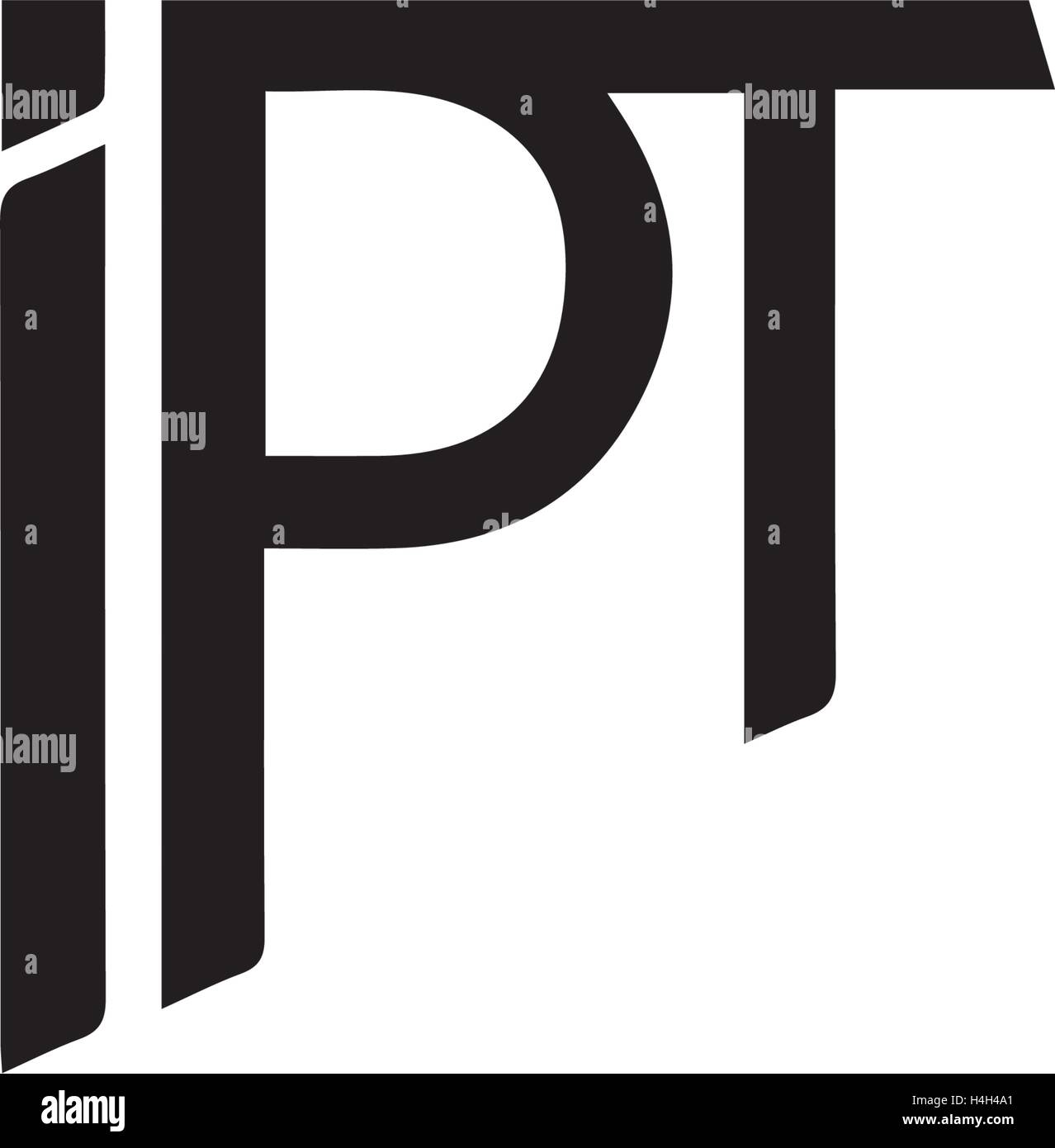 For IPT monogram concept design. AI 10 Supported Stock Vector Image ...
