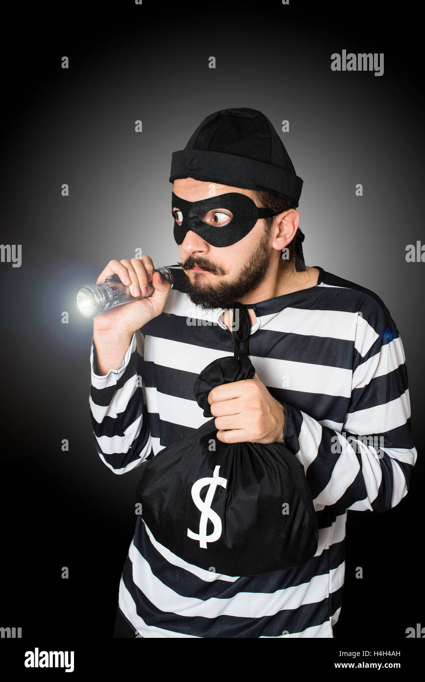 Burglar got caught whlie he is making robbery Stock Photo - Alamy