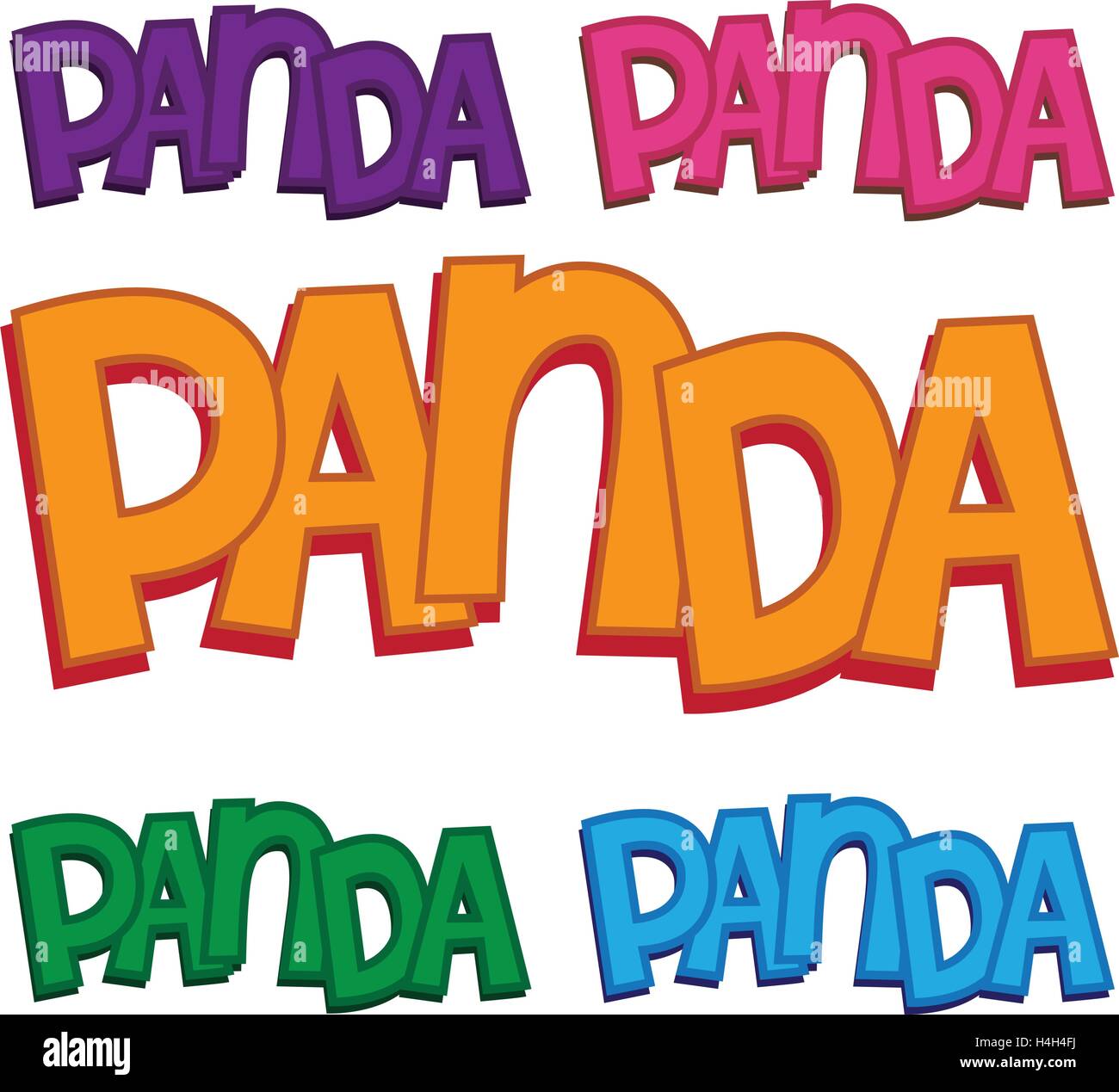 Cute Panda Character Design Stock Vector Image & Art - Alamy