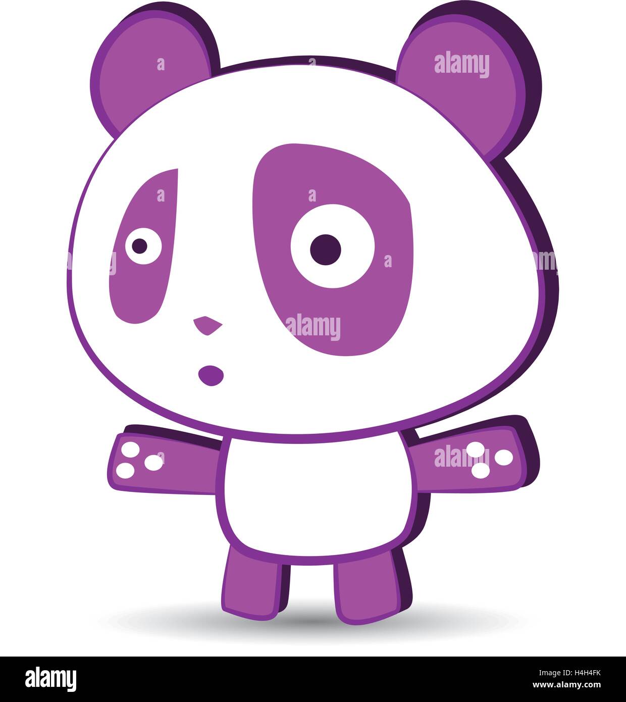 Cute Panda Character Design Stock Vector Image & Art - Alamy