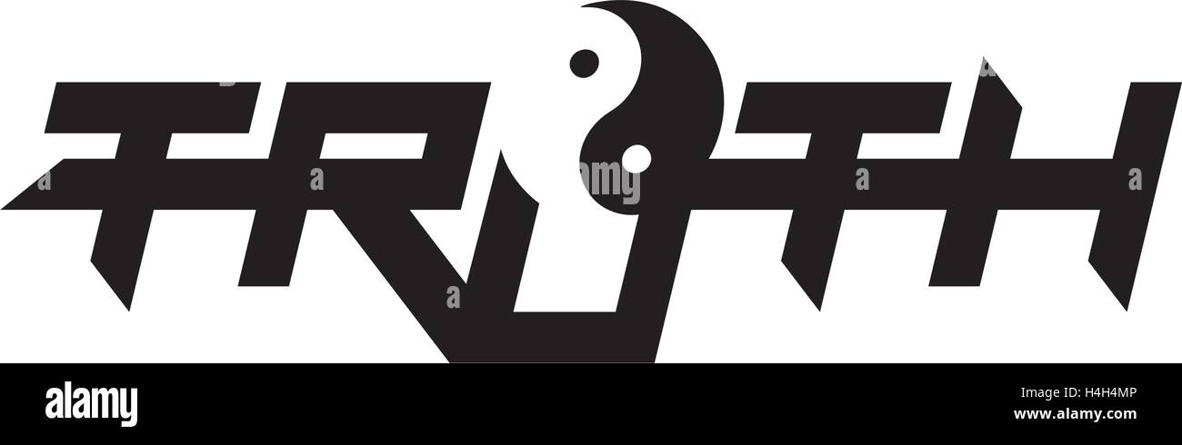 Truth Logo design with Yin Yang. AI 10 supported Stock Vector Image ...