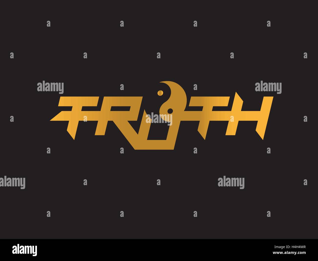 Truth Logo design with Yin Yang. AI 10 supported Stock Vector Image ...