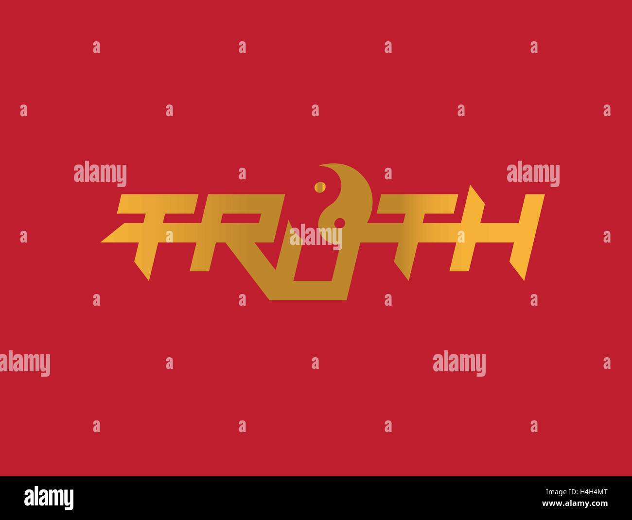 Truth Logo design with Yin Yang. AI 10 supported Stock Vector Image ...