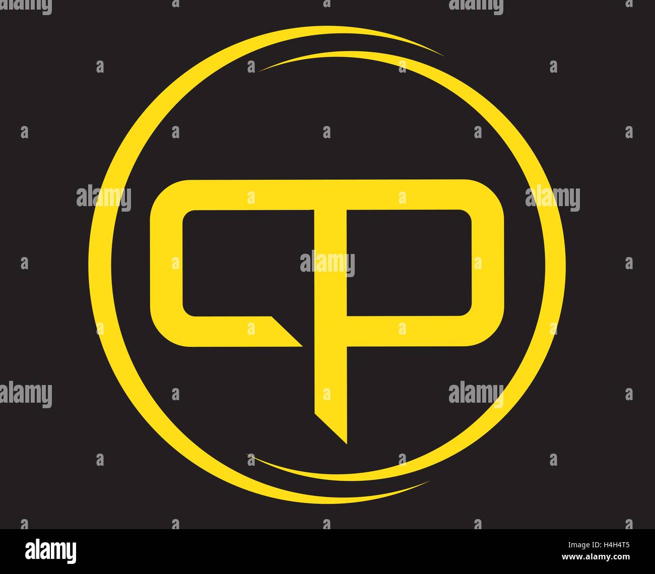 Abstract Letter Logo with CP. AI 8 supported Stock Vector Image & Art ...